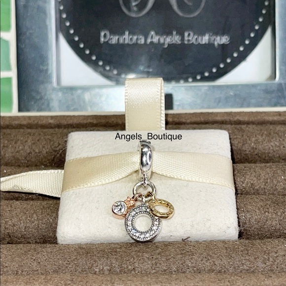 Pandora | Jewelry | Pandora Triple Monogram Logo Cz Dangle Charm | Poshmark